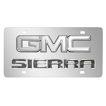 GMC Sierra Laser Etched Logo Stainless Steel License Plate Frame ...