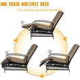 SUNCROWN Patio Recliner Outdoor Adjustable Lounge Chair and Patio Metal ...