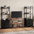 Simenmax 4-Tier Bookshelf, Floor Standing Storage Rack with Fabric ...