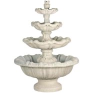 Solid Rock Stoneworks Extra Large 3 Tier Concrete Fountain- 64" Tall ...