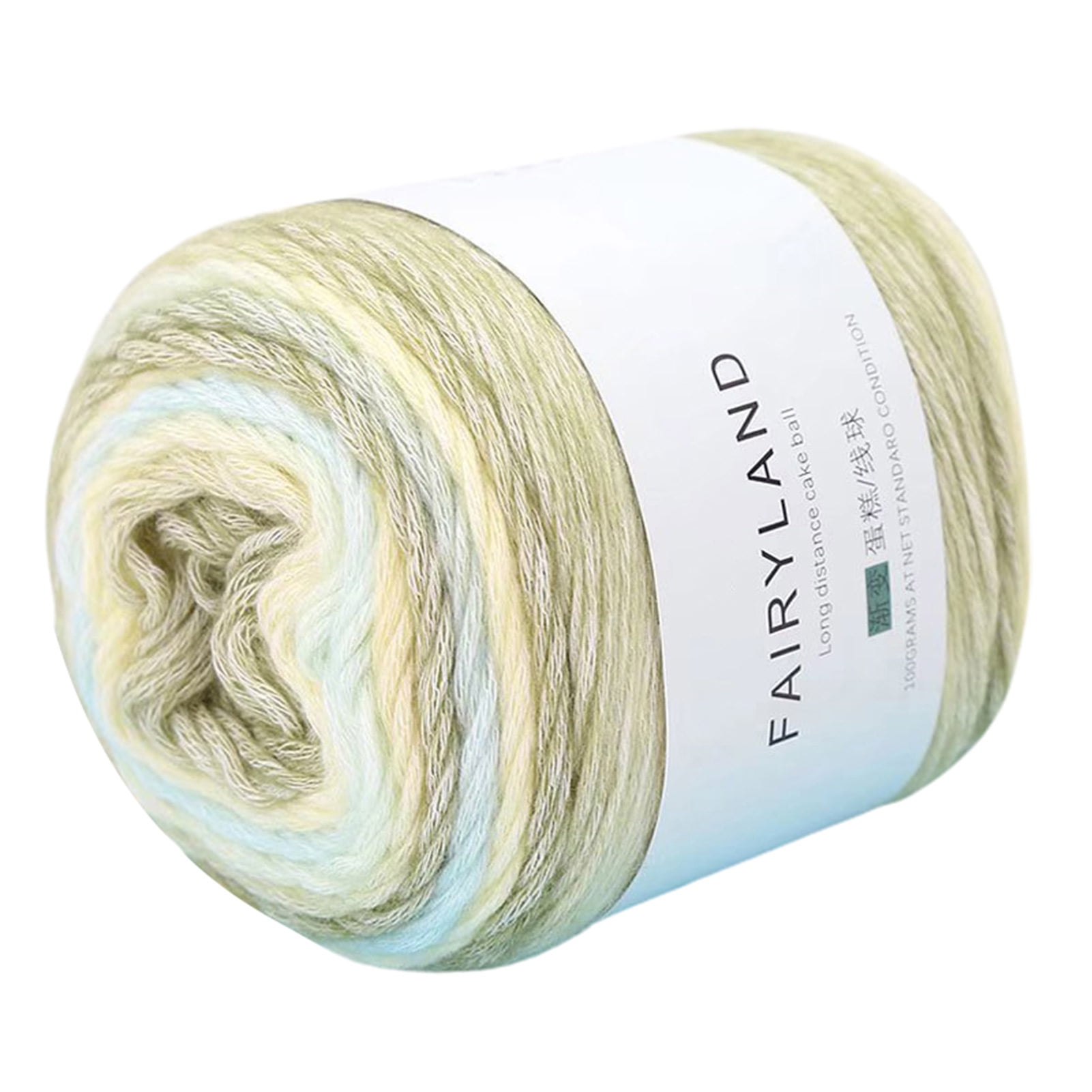 1 Roll Woolen Yarn Gradient Color DIY Flexible Rainbow Wovening Woolen ...