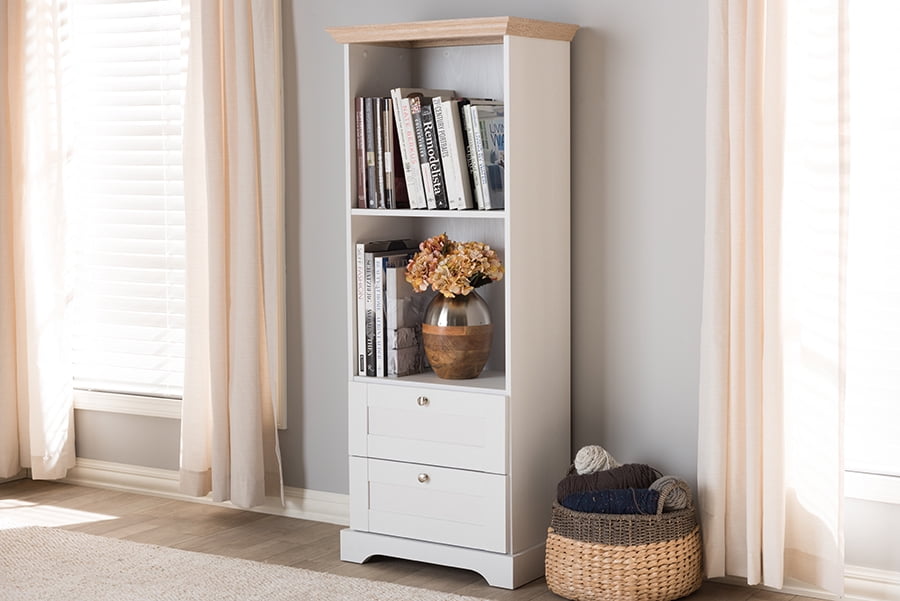 Baxton Studio Anna Modern and Contemporary Oak and White Two-Tone ...