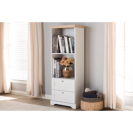 Baxton Studio Anna Modern and Contemporary Oak and White Two-Tone ...