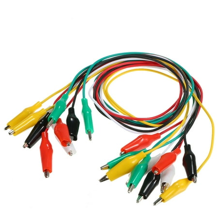 10pcs 50CM Wire Electronics Connecting Wire Test Alligator Clips ...
