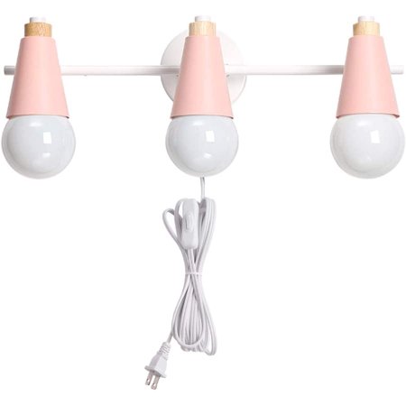 Vanity Lights 3-Head Spotlight Adjustable Wall Sconces with 5.9ft UL ...