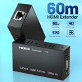 RRDWQ-HDMI Extender Up to 60 Meters(196ft), Transmitter and Receiver ...
