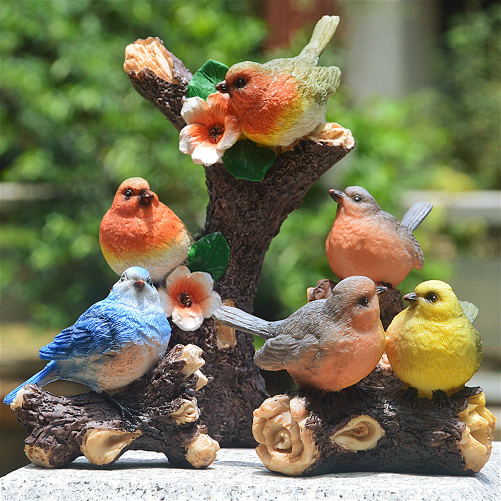Visland Micro Landscape Bird Statue High Simulation Resin Vividly ...