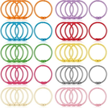 Loose Leaf Binder Rings 1-Inch（100 Pack） Office Book Rings, Nickel ...