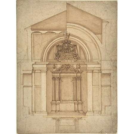 Project for an Altar Poster Print by Anonymous, Italian, 17th century ...