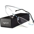 Agstum Flexible Optical Hingeless Gold Eyeglasses Titanium Rimless ...