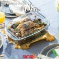 Clear Oblong Glass Casserole by Simax | With High Lid, Heat, Cold and ...