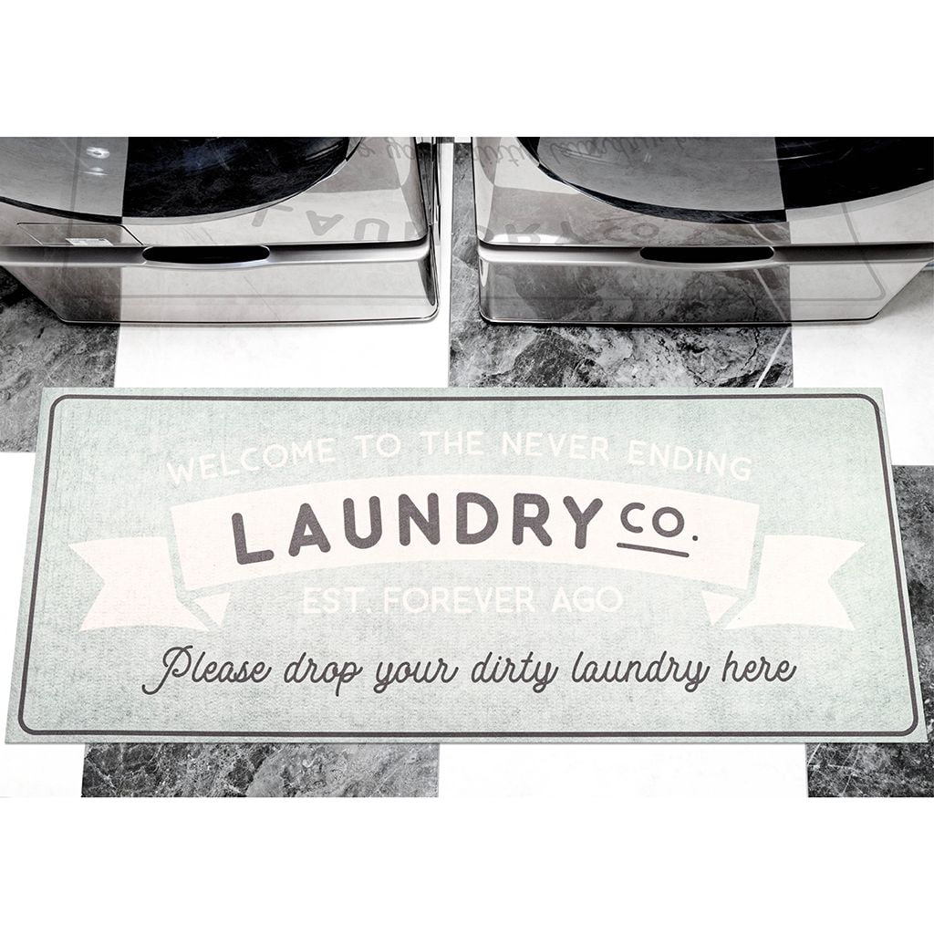 Benissimo-Modern Mat, 24"x56" Ultra-Thin Laundry Room Mat, Laundry Co ...