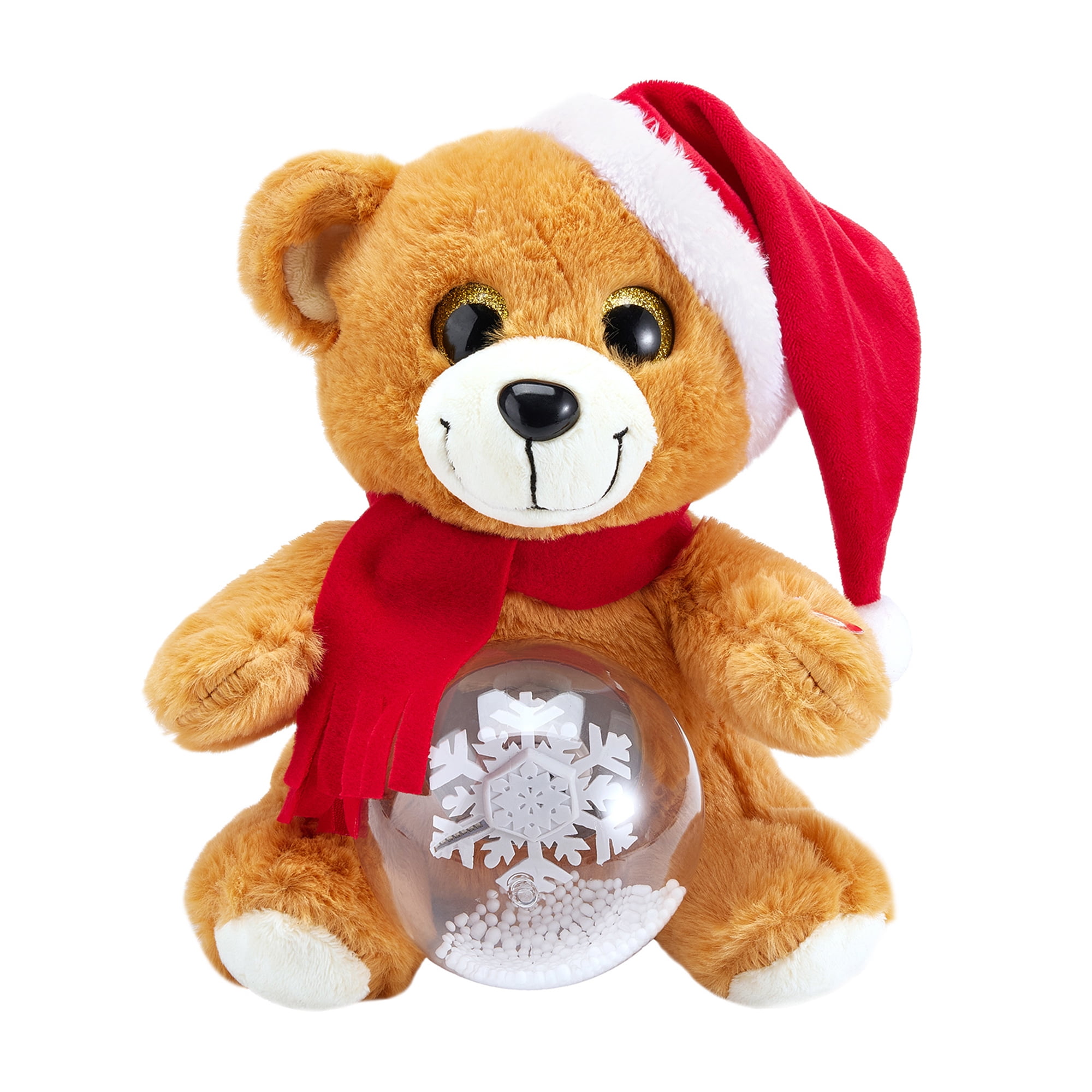 Inevnen Stuffed Electric Christmas Animals Doll Plush Santa Claus ...