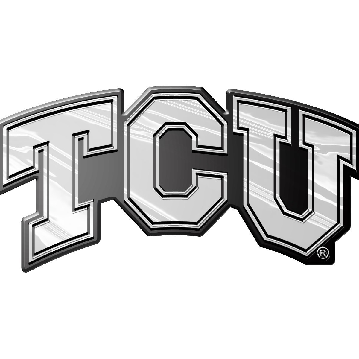 TCU Horned Frogs Logo 3D Chrome Auto Decal Sticker NEW Truck Car Rico ...
