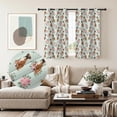 Boxer and Rose Green Pattern Blackout Curtains,Triple Weaved Fabric ...