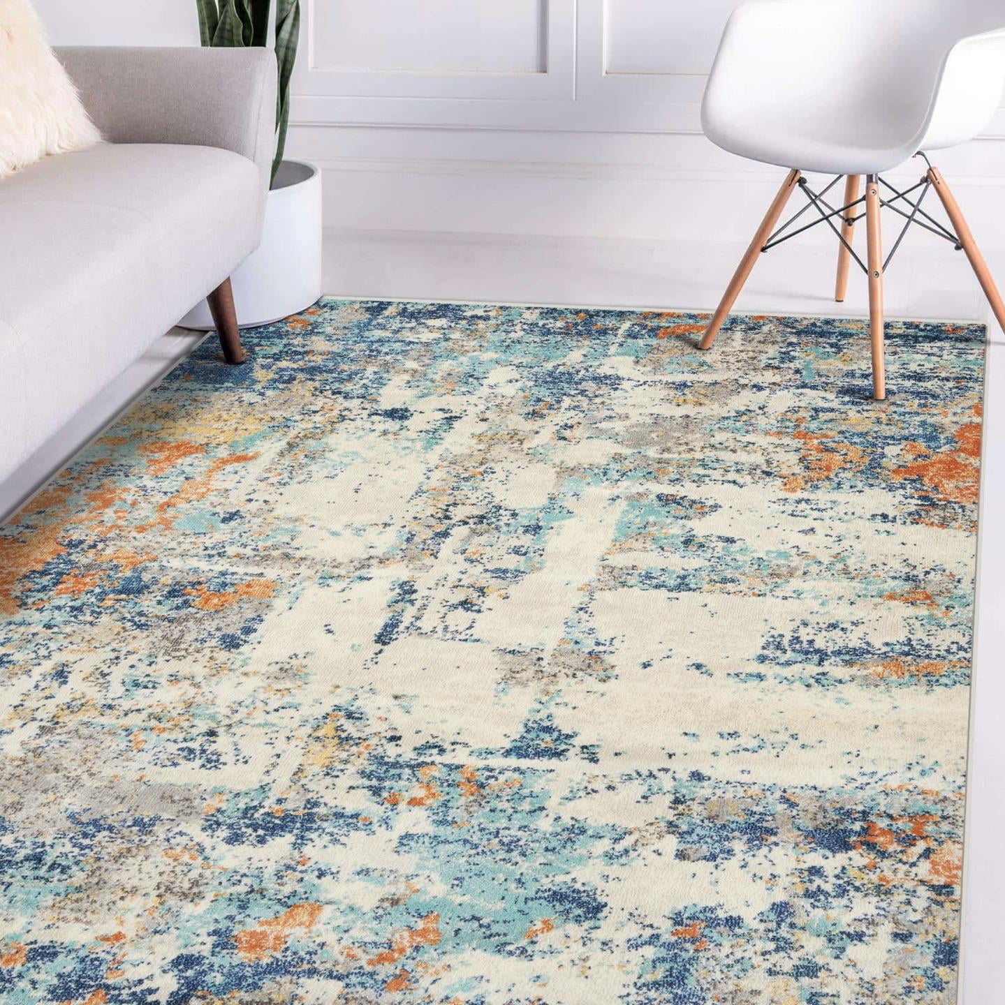Luxe Weavers Kingsbury Collection Abstract Area Rug 7663 Multicolor 6x9 ...