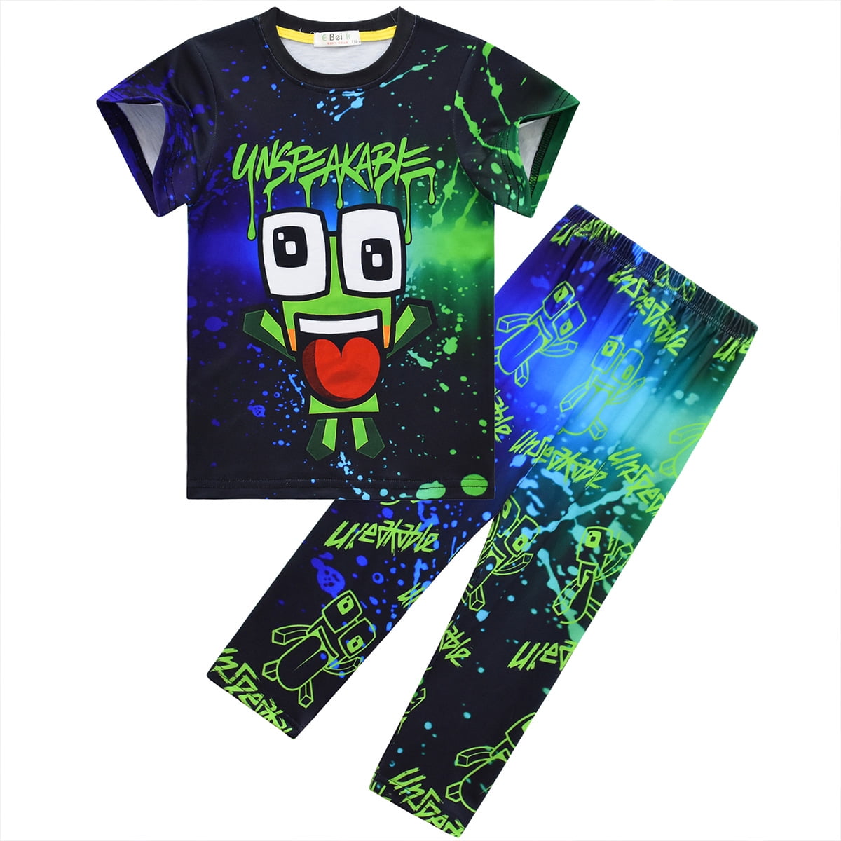 HAWEE Pajamas for Boys Clothing Pants Set Short Sleeves Unspeakable ...
