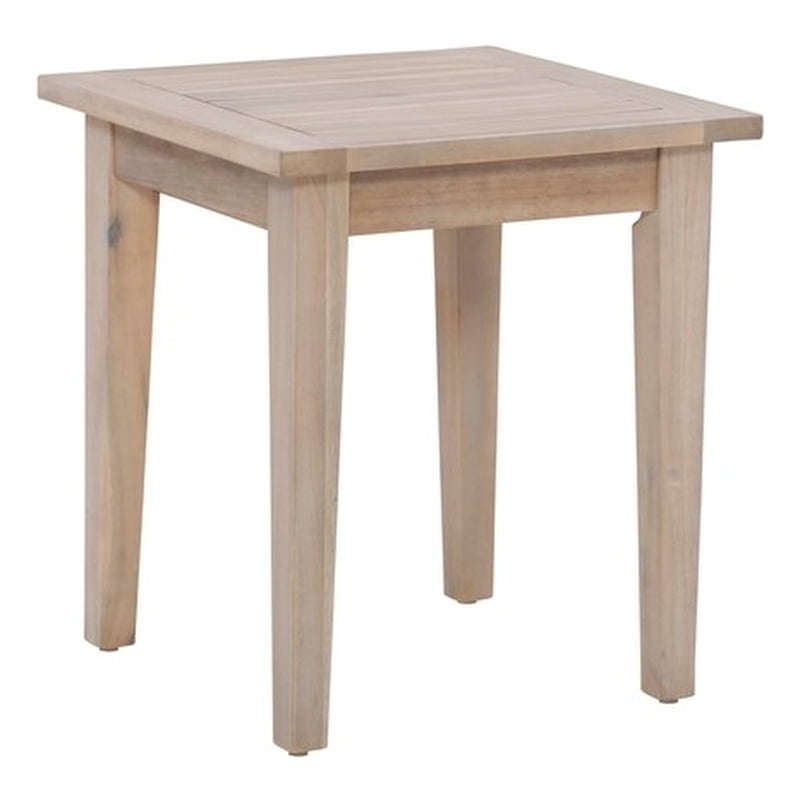 Linon Kori Outdoor Wood Side Table in Natural - Walmart.com