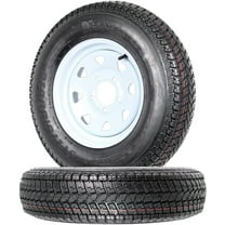 2-Pack Pre-mounted Trailer Tires & Rims 480-12 Load C White Spoke Wheel 5 Lug - Walmart.com