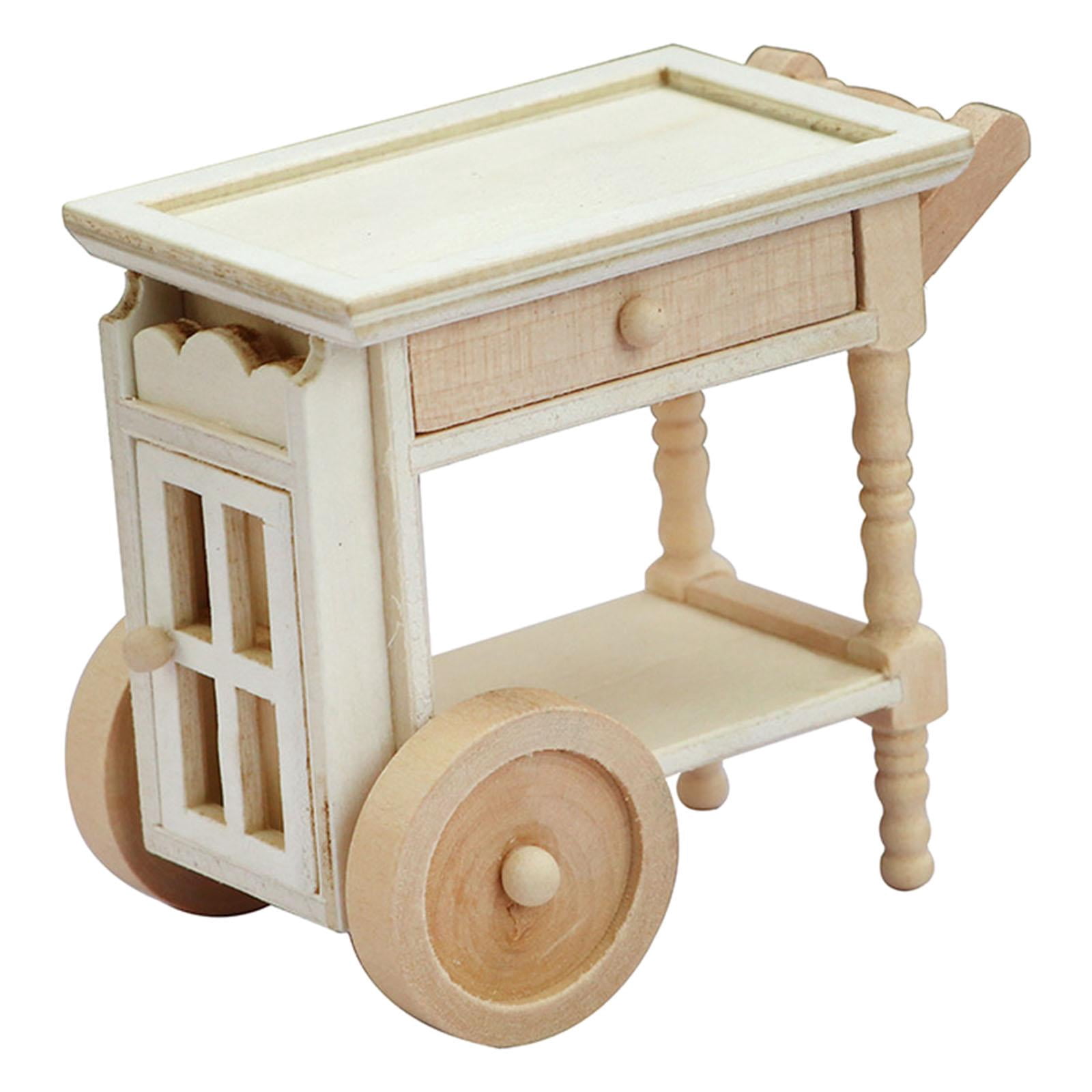 1:12 Dollhouse Dining Cart, Life Scene, OB11 Doll Accs, Pretend Play ...