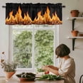 Abstract Yellow Flame Kitchen Valances for Windows 60x18 Inch Kitchen ...
