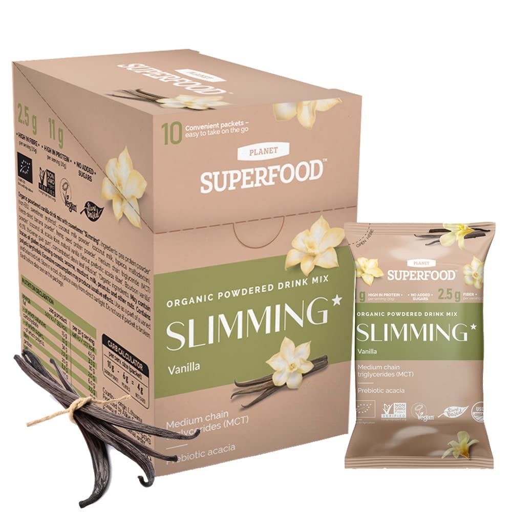 Planet Superfood Slimming Protein Powder Vanilla Flavour, Vegan Protein ...