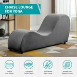 BALUS Yoga Chaise Lounge Chair, Velvet Fabric Yoga Chair with Ergonomic ...