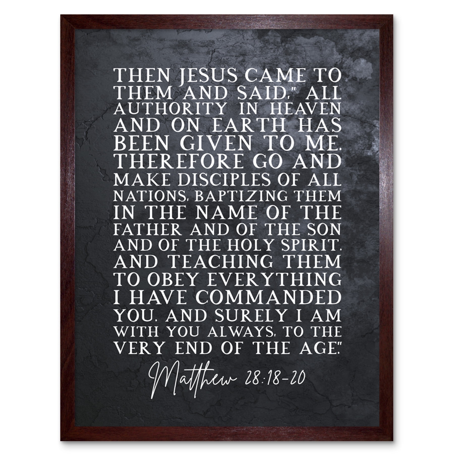 Matthew 28:18-20 Jesus I am with you always to the very end of the age ...