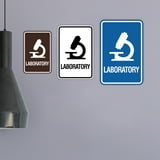 Signs ByLITA Portrait Round Laboratory Sign (Black) - Medium - Walmart.com