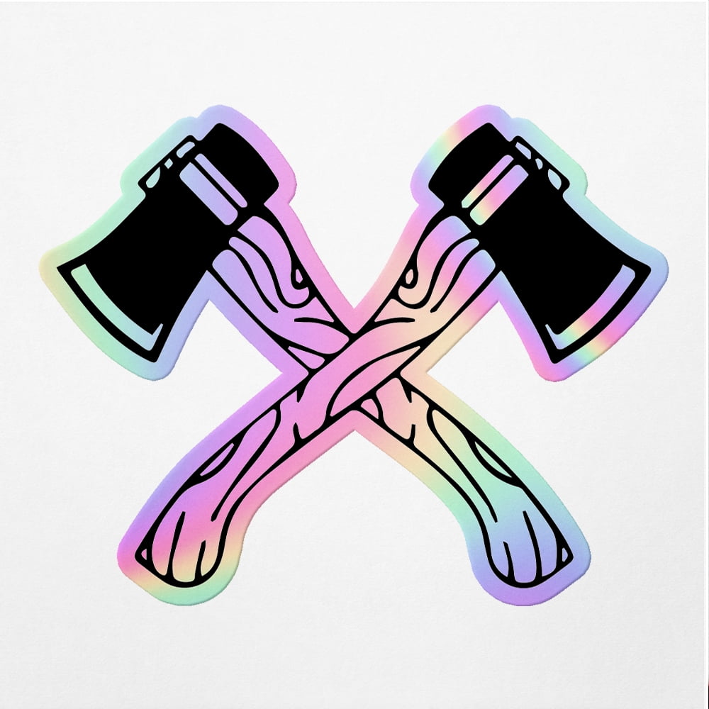 Vinyl Stickers Decals Of Axes Illustration - Apply On Any Smooth ...