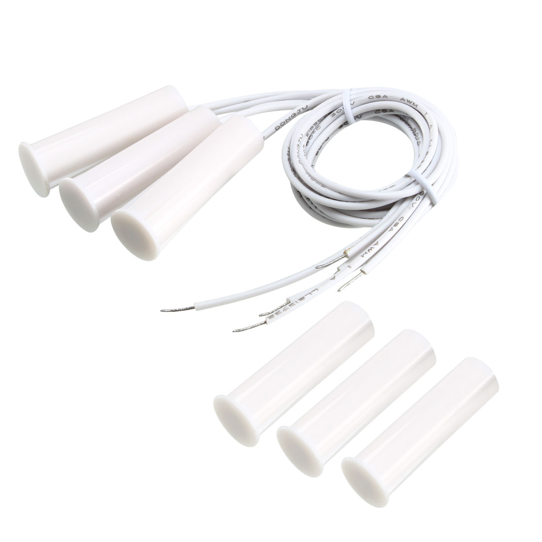 3pcs RC-35 NC Recessed Wire Gate Contact Sensor Alarm Magnetic Reed ...