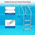 Garvee Pool Ladder,3 Steps,304 Stainless Steel Swimming Pool Ladder ...