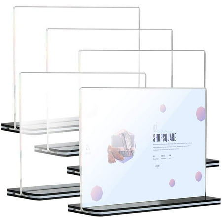 [5 Pack] 11x8.5 inch Landscape Office Table Sign Display Holder for ...