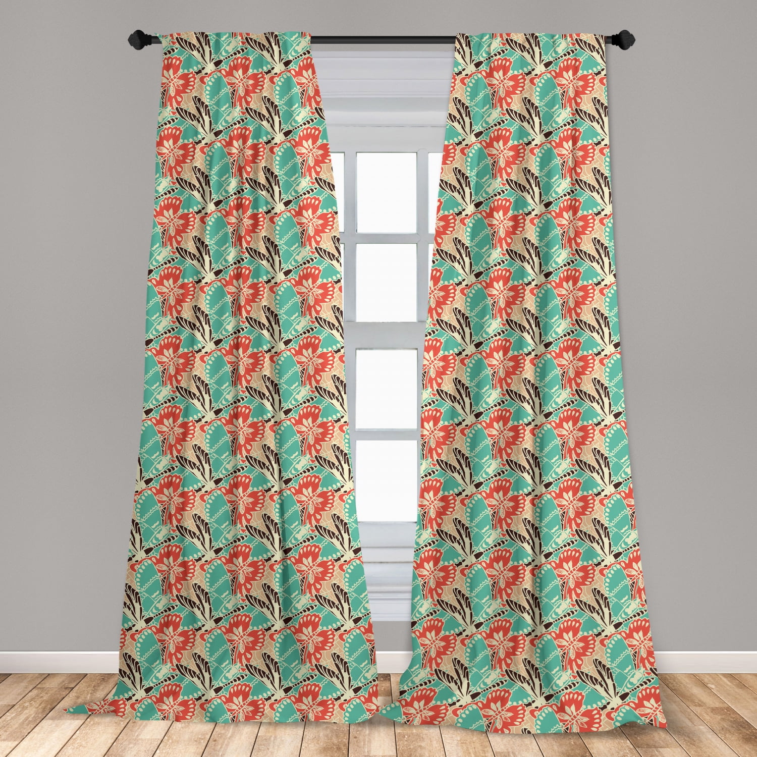 Spring Curtains 2 Panels Set, Butterfly in Various Color Summer Wings ...
