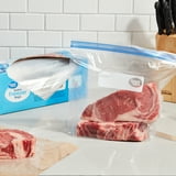 Great Value Freezer Guard Double Zipper Gallon Freezer Bags 80 Count ...