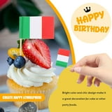 100pcs International Flag Picks Italy Flag Toothpicks Italian Flags ...