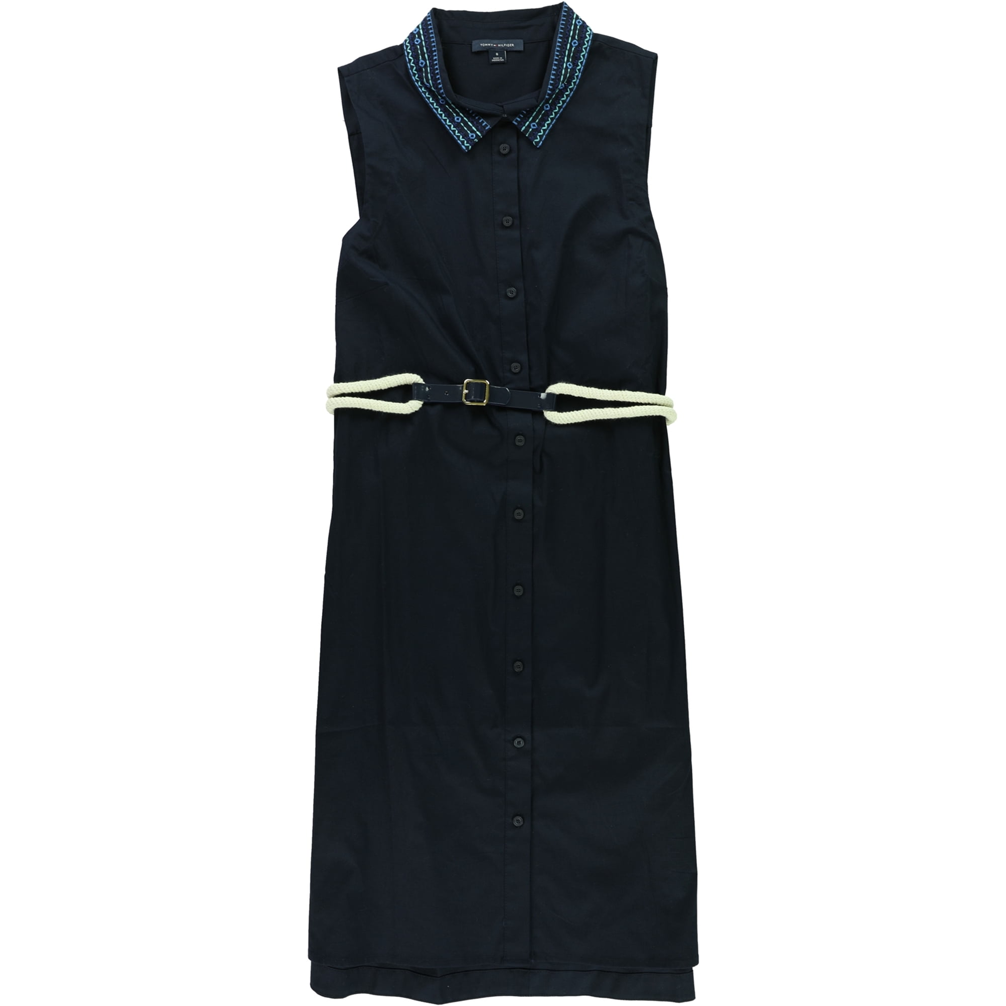 Blusa con botones altos y bajos Tommy Hilfiger para mujer azul 8 ...