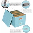 2 Pack File Storage Organizer - Portable Filing Box with Lid, Fits ...