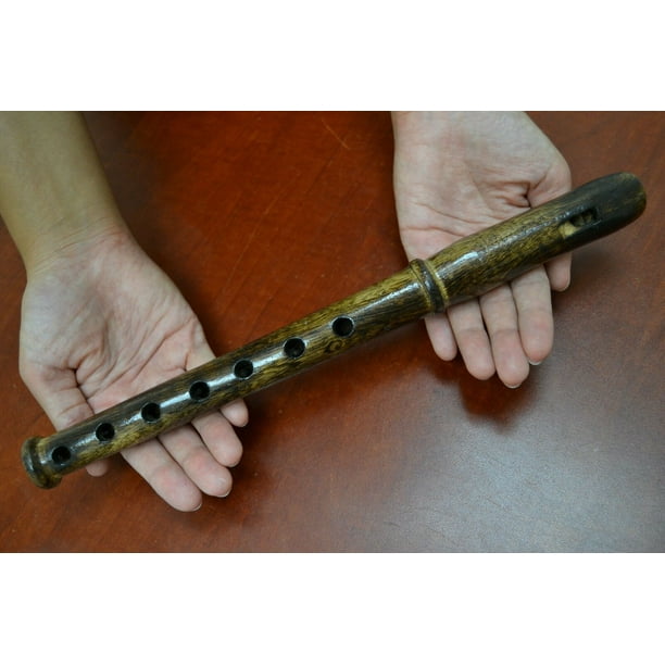 Handmade Carved Wood Flute 13" - Walmart.com - Walmart.com