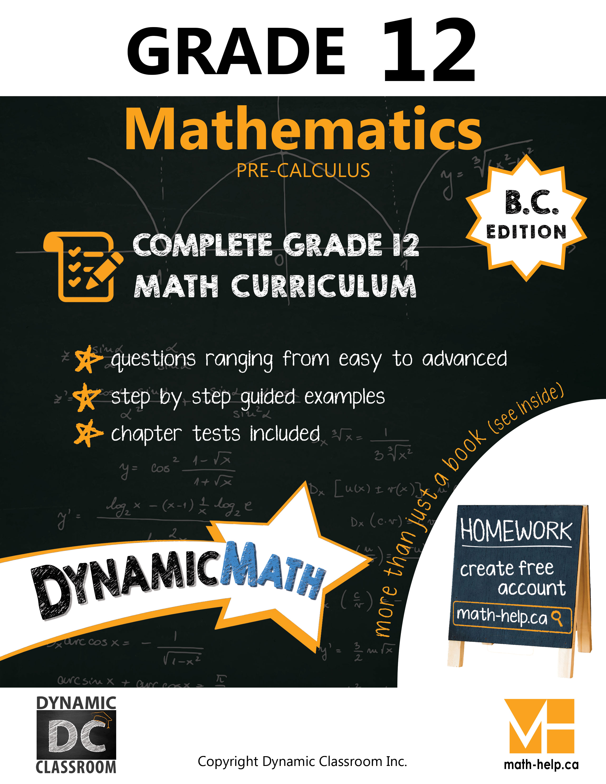Dynamic Math Workbook For Grade 12 Aligned To The BC Curriculum Dynamic Math Workbook For Grade 12 Aligned To The BC Curriculum