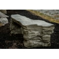 Athena Garden Petrified Rock Bench - Durable Outdoor Concrete Stone ...