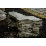 Athena Garden Petrified Rock Bench - Durable Outdoor Concrete Stone ...