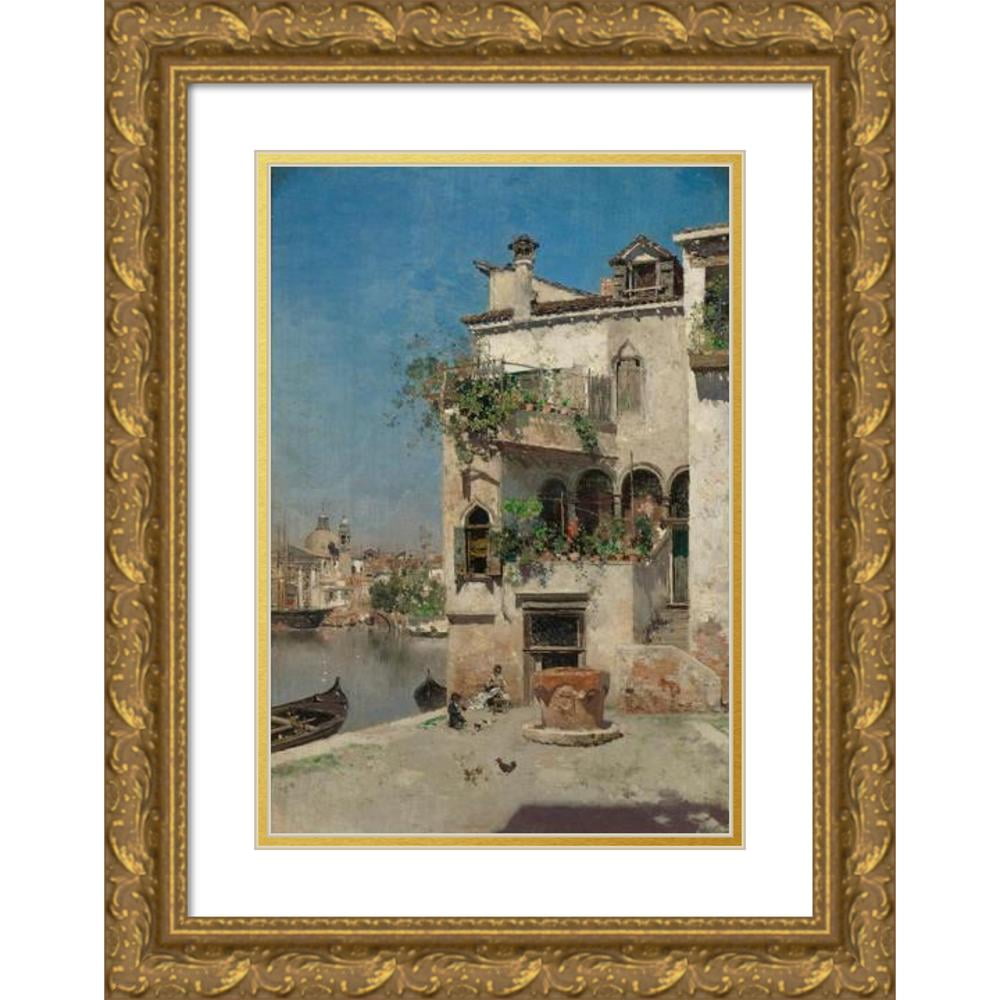 Martin Rico y Ortega 11x14 Gold Ornate Wood Frame and Double Matted ...