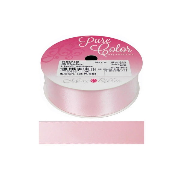 Morex Ribbon Df Satin 7/8"X 7Yd Lt Pink - Walmart.ca