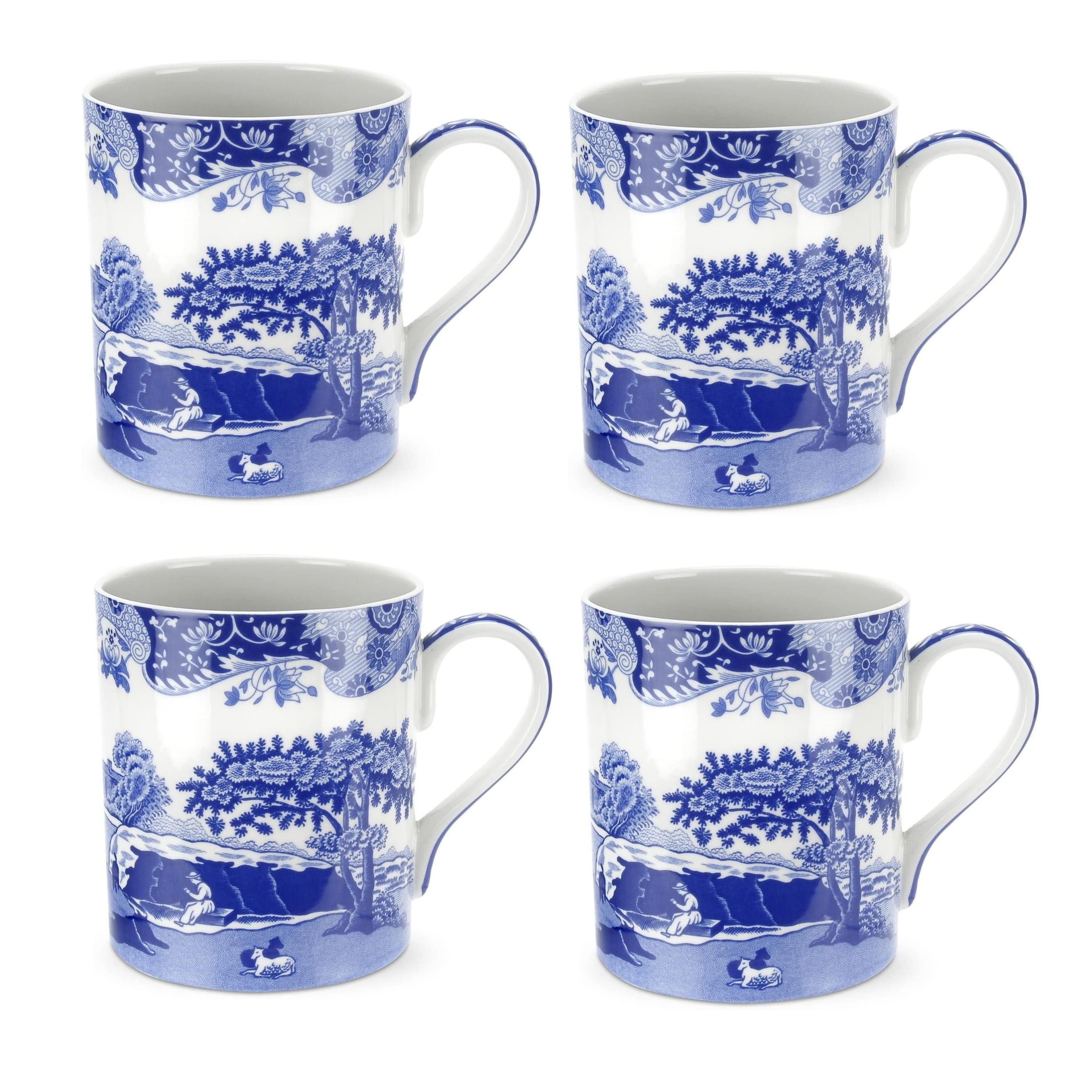 Spode Blue Italian 12-Ounce Mug (Set of Four) - Walmart.com