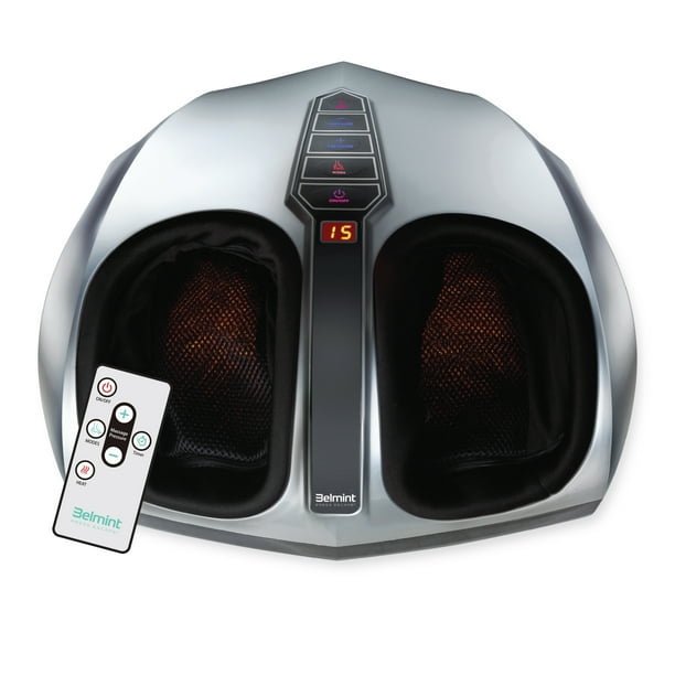 Belmint Shiatsu Foot Massager With Heat Deep Kneading 5 Pressure Settings Non Slip Rubber