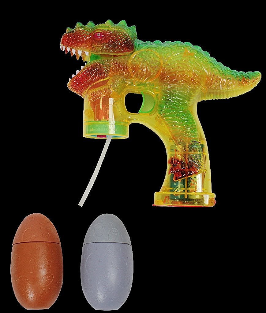LED Light up Dinosaur Bubble Gun - Yellow - Walmart.com