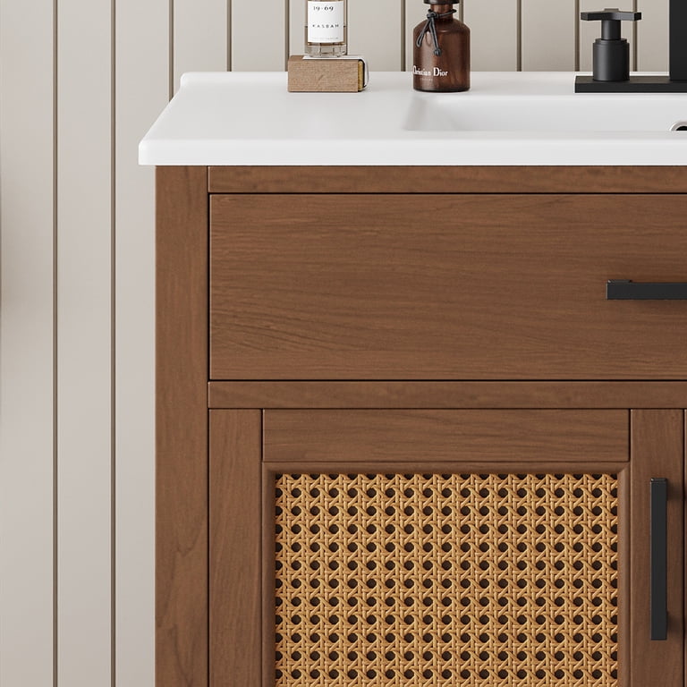 Vanity Pequeño UEV 16\" Small Bathroom Vanity Wall Mounted,Grey Small ...