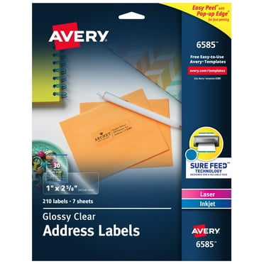 Avery Repositionable Address Labels, Repositionable Adhesive, 1" x 2-5/ ...