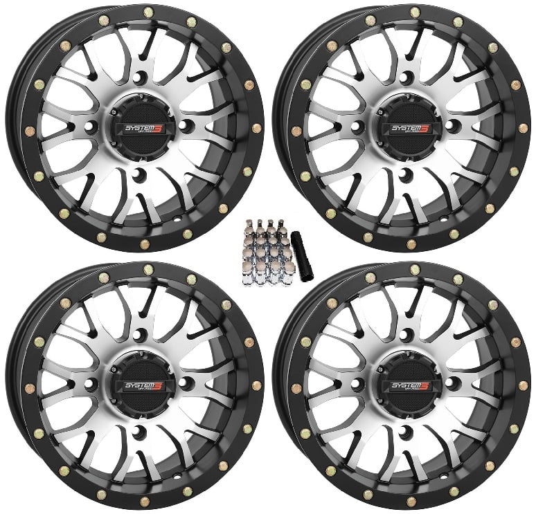 System 3 ST-3 Machined UTV Wheels 14" Honda Pioneer - Walmart.com ...